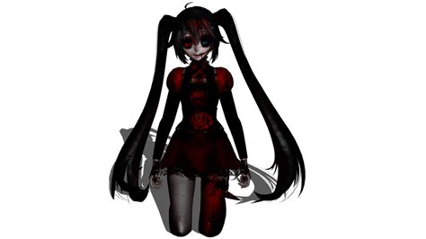 Mmd Tda Bloody Goth Miku By Wackysarah On Deviantart