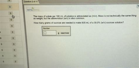 Solved The Mass Of The Solute Per 100 Ml Of Solution Is