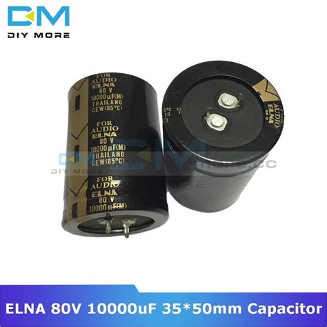 Original Elna Audio Capacitor 80v 10000uf 35 50mm Aluminum Electrolyti