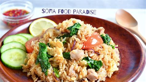 ထိုင်းထမင်းကြော် How To Make Khao Pad Gai Thai Fried Rice Youtube
