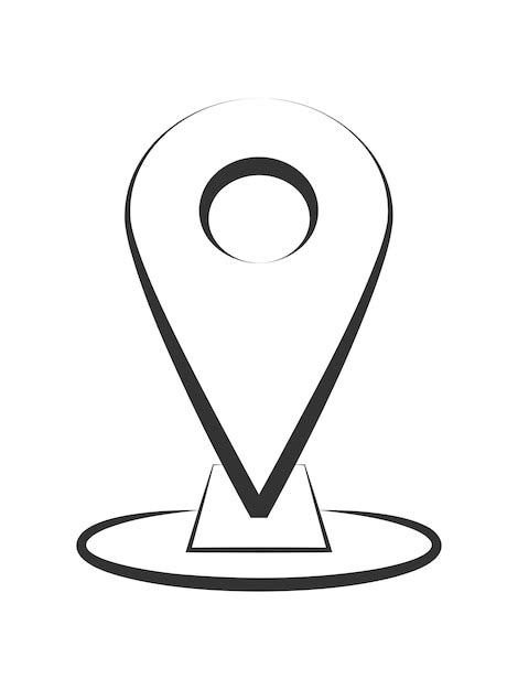 간단한 위치 아이콘 프리미엄 벡터