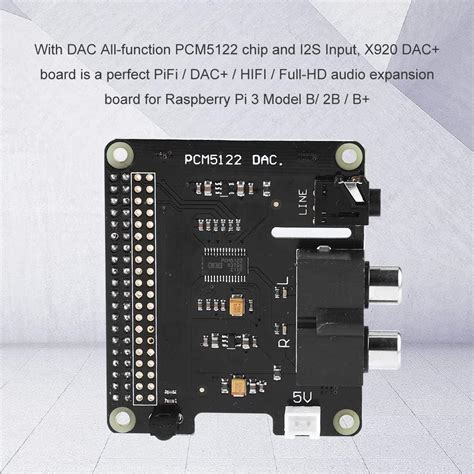 Raspberry Pi Expansion Board Raspberry Pi HiFi DAC HD Audio PCM5122 24 Bit Expansion Board For