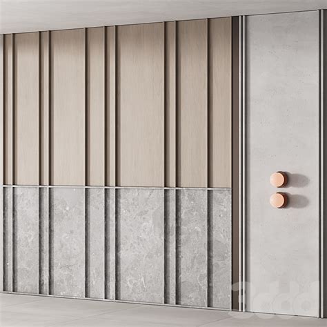 3d модели скачать на Обшивка стен Дизайн стены Стена из деревянных панелей