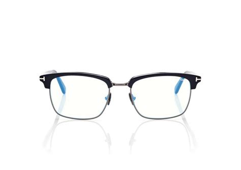 Blue Block Square Shape Opticals Tom Ford Fashion
