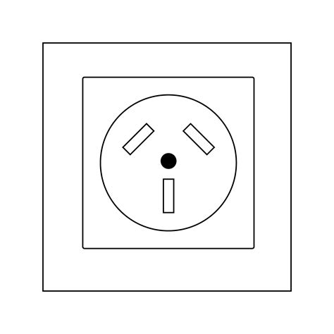 Power Socket Line Icon Llustration For Repair Theme Doodle Style