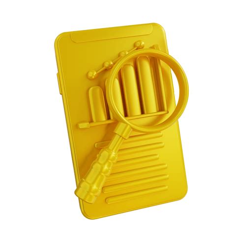 3d illustration golden mobile data analysis 18244643 png