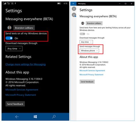 Windows 10 Mobile Preview Build 14327 Hits Fast Ring With Text Messaging From Your Pc Hothardware
