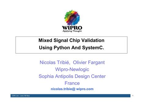 mixed signal chip validation using python and systemc nicolas