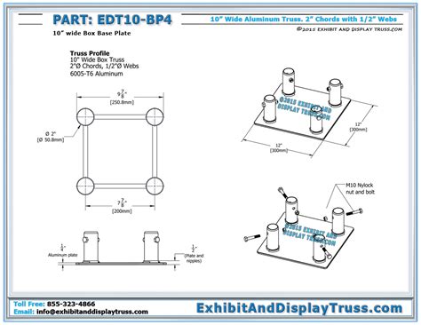 Aluminum Base Plates 10 Wide Standard Base Plates