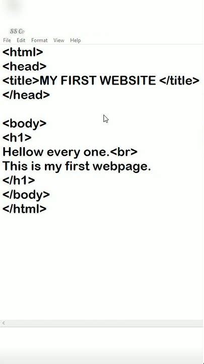 How To Create My First Website💻 Using Html In 20 Sec 😱😱🔥 Shorts Coding Html Website