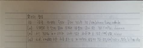 프랑스어 E의 발음 사진 보고 이해되게 설명해주세요 지식in