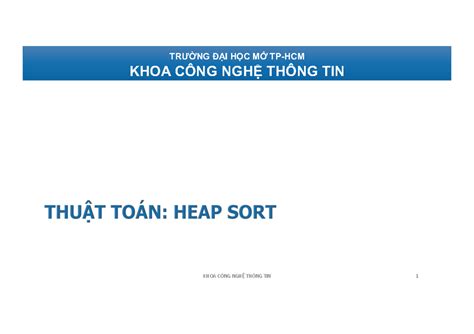 Heapsort Algorithm Overview Ctdlgt 1 Studocu