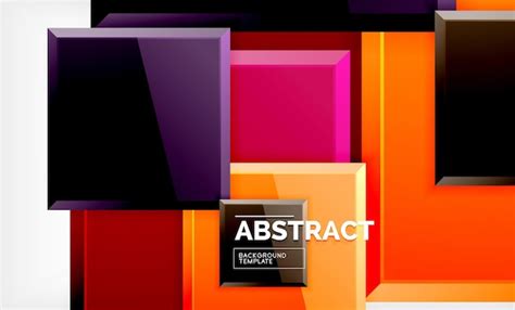 Premium Vector Square Abstract Background Glossy Geometric Design