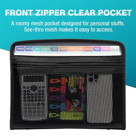 Snapklik Com Zippered Accordian File Organizer 13 Pocket Accordion File Folder Organizer