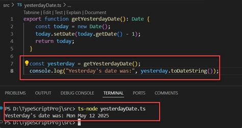 How To Calculate Yesterdays Date In Typescript