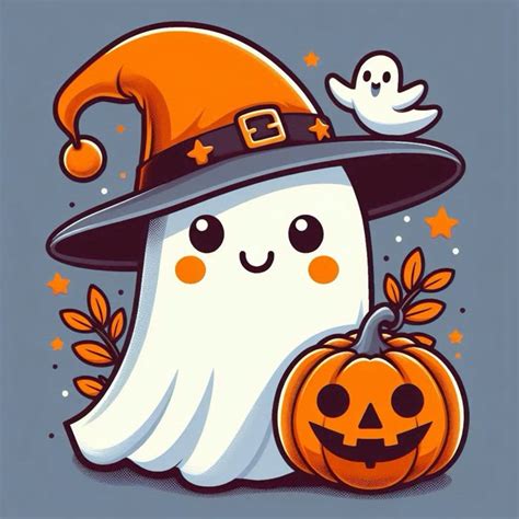 Cute Ghost Fall Halloween Ghost Halloween Cartoons Kawaii Halloween
