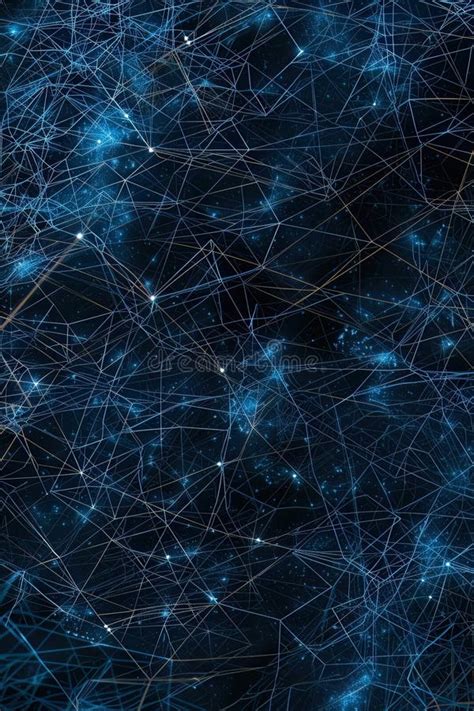 Abstract Sea Of Blue Nodes A Visualization Of Network Connectivity In