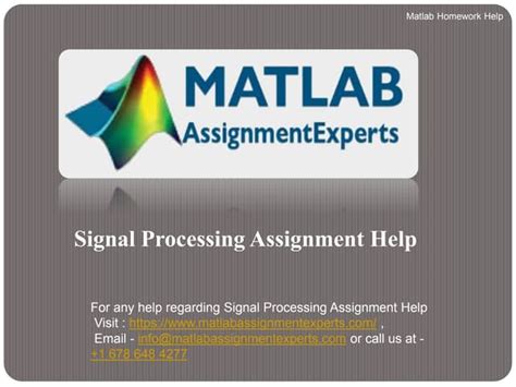 Signal Processing Assignment Help Ppt