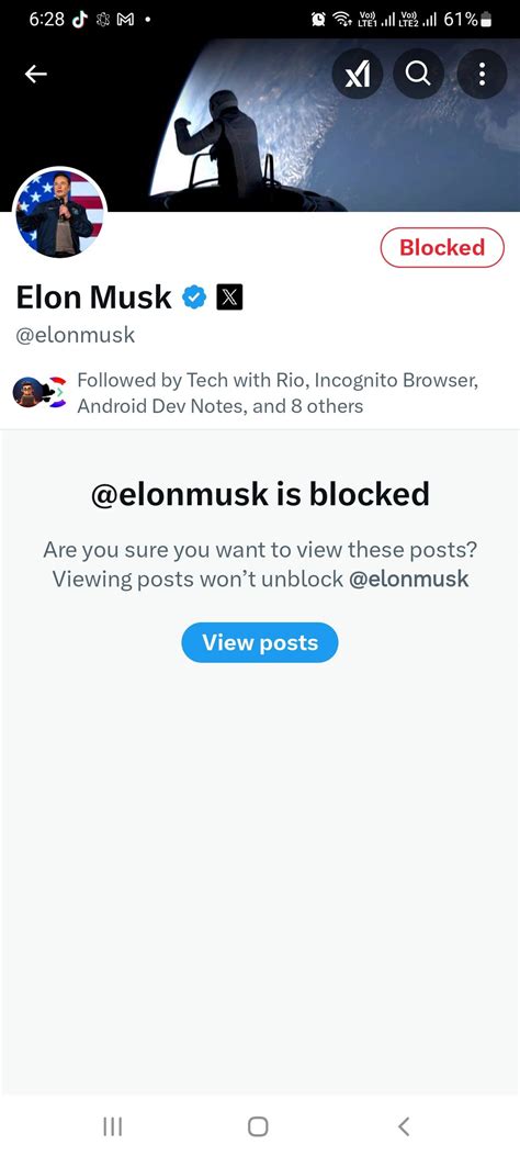 I Recently Joined Twitter For Android Shortly After I Blocked Someone