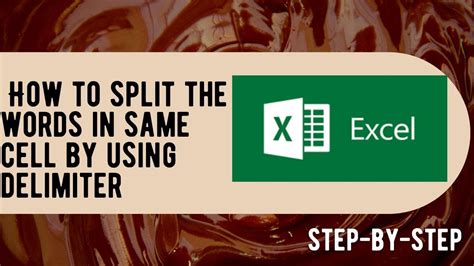 How To Split The Words In Same Cell With Delimiter Youtube