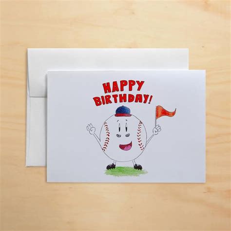 Happy Birthday Baseball Greeting Card Phillies Birthday Card