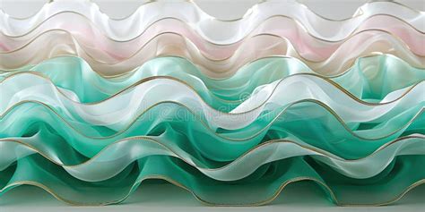Elegant Wavy Patterns In Shades Of Green And White Creating A Calming And Soothing Visual Effect