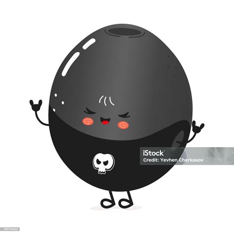 해골 셔츠와 장난기 넘치는 포즈를 가진 귀여운 만화 블랙 올리브 캐릭터 벡터 손으로 그린 만화 Kawaii 캐릭터 일러스트 아이콘 벽지 흰색 배경에 고립되어 있습니다 블랙