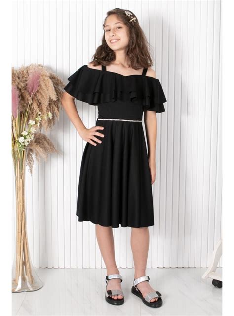 Black Girls` Evening Dress