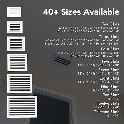 Quietcool 775 In X 1275 In 2 Way Aluminum Sidewallceiling Diffuser