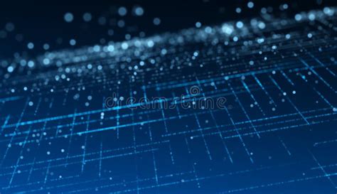 Blue Digital Code Rain In A Futuristic Matrix Style Represents Innovation And Technology