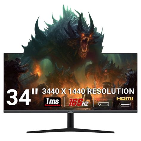 Pixl 34 Inch Uwqhd Ultrawide 165hz Gaming Monitor With 100 Srgb Colou