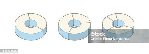 도넛 원형 차트 아이콘 배경에 격리 3d 아이소메트릭 다이어그램 벡터 그림 3차원 형태에 대한 스톡 벡터 아트 및 기타 이미지 3차원 형태 그래프 그래픽 사용자