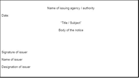 Notice Writing Notice Format Topics Examples Samples