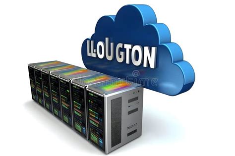 Cloud Computing Data Center Servers Network Illustration Stock Illustration Illustration Of