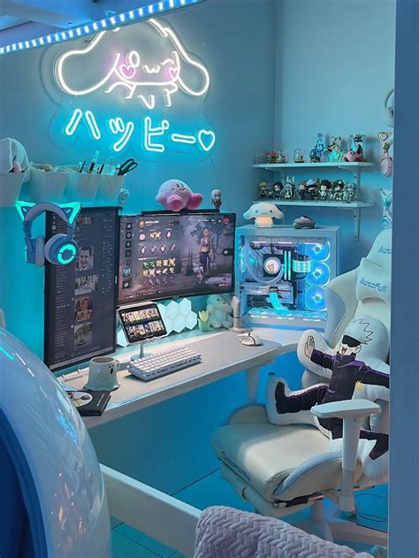 Bedroom Setup Cute Bedroom Decor Room Makeover Bedroom Gaming Room Setup Pc Setup Office