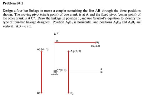 solved problem s4 1 design a four bar linkage to move a