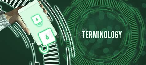 Handwriting Text Terminology Business Concept Terms Used With Particular Technical Application