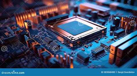 An Intricate Microelectronic Motherboard Processor Background Showcasing The Complexity And