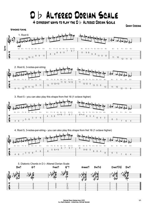 Db Altered Dorian Scale 4 Ways To Play By Traditional Acoustic