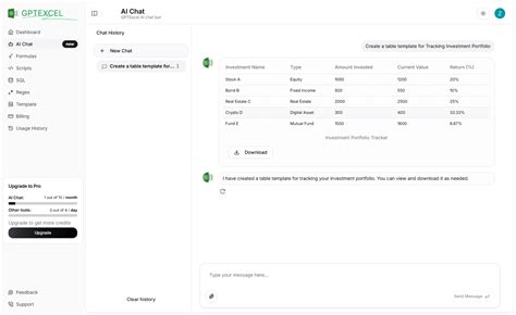 Gpt Excel Ai驱动的excel公式与脚本生成器，旨在简化电子表格流程，提高工作效率，兼容多种平台，适合数据分析师、财务、销售及教育工作者等使用 智趣ai甄选