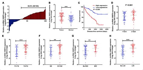 Expression Level Of CircRNA 100876 In GC Tissues A 69 69 100 Of