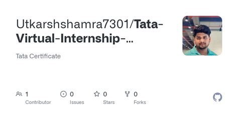 Github Utkarshshamra7301tata Virtual Internship Program Certificate Tata Certificate