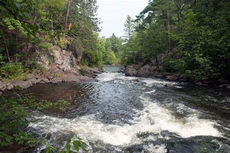 Pike River Near Dave`s Falls Wisconsin Usa Stock Image Image Of