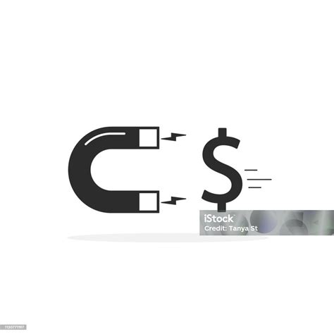 돈 투자를 유치 손 사용 자석 돈 비즈니스 성공 자석 평면 디자인 벡터 일러스트 레이 션 개념에 대한 스톡 벡터 아트 및 기타
