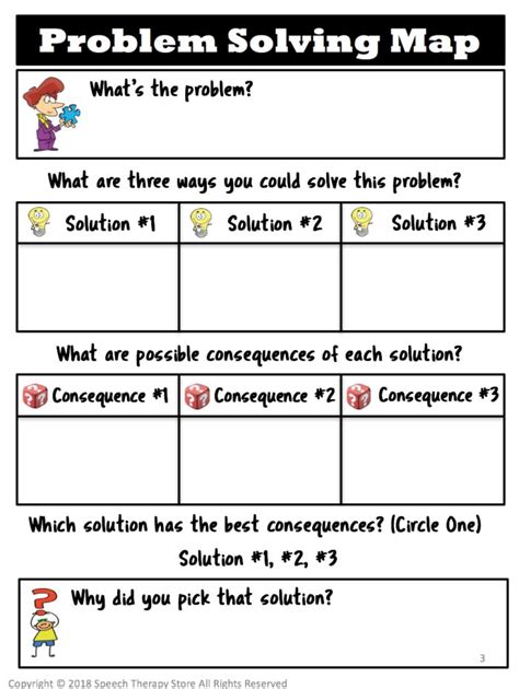 71 Free Social Problem Solving Scenarios Problem Solving Worksheet Problem Solving