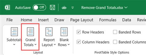 Remove Grand Total From Pivot Table In Excel Easy Steps