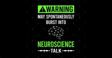 Green Warning Neuroscience Neuroscientist Neurobiology Neuroscience Sticker Teepublic
