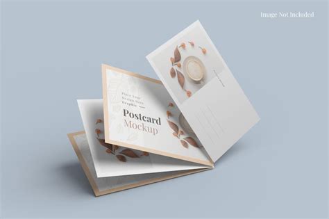 A6 엽서 전단지 목업 프리미엄 Psd 파일