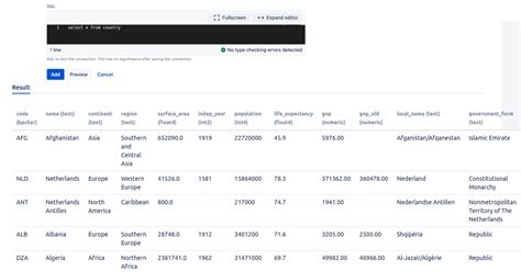 Database Picker Country Picker