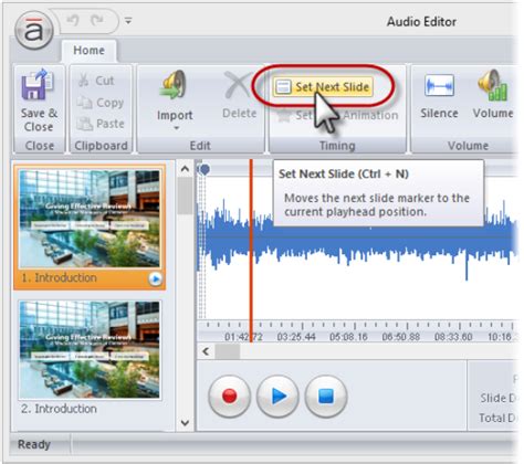 distributing an audio file across multiple slides e learning heroes